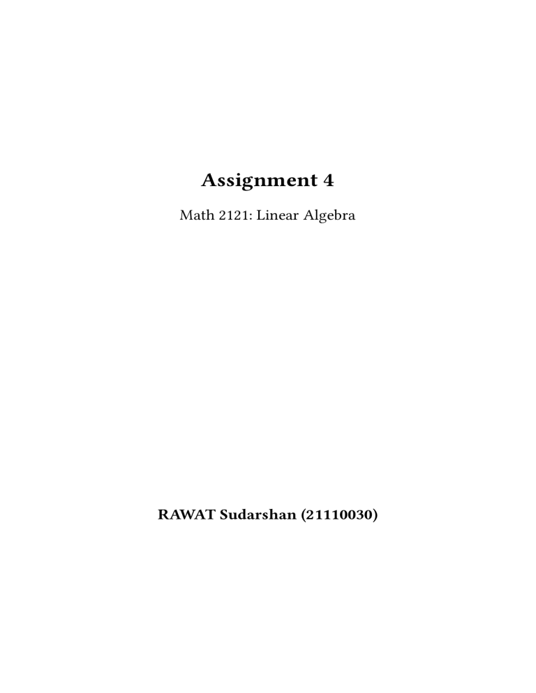 Linear Algebra Assignment 4 Solutions: Column Space, Rank, Transformations