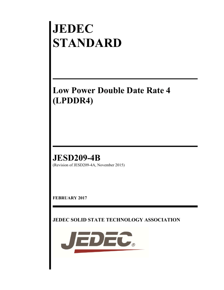 LPDDR4 Standard Specification - JESD209-4B