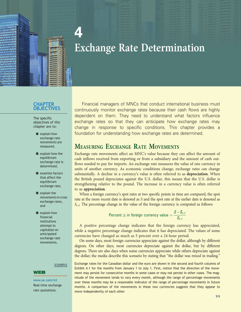 Exchange Rate Determination: Measuring Movements & Equilibrium