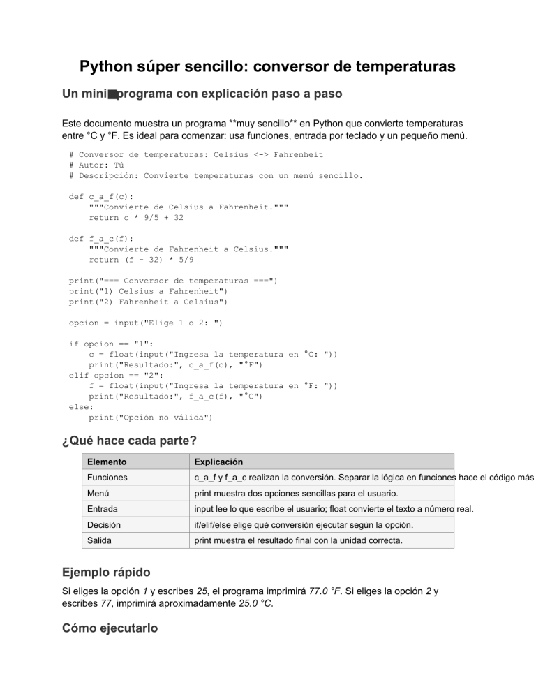python codigo sencillo