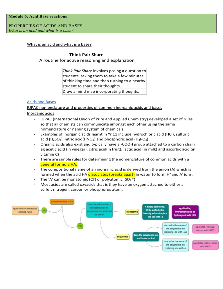 Acid Base Reactions Chemistry Workbook