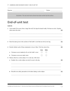 Science 8 End-of-Unit Test: Blood, Respiration, Lungs