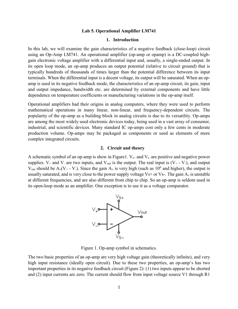 LM741 Op-Amp Lab: Gain & Feedback Circuits