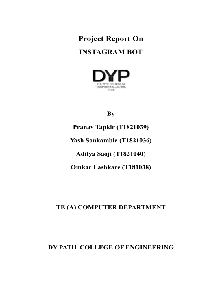 Instagram Bot Project Report: Automation with Selenium & Python