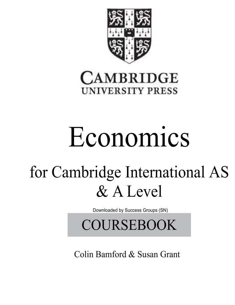 Economics AS & A Level Coursebook