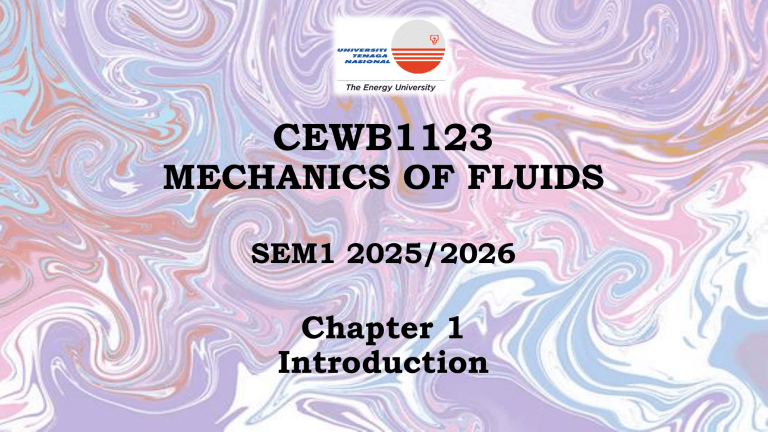 Mechanics of Fluids: Introduction & Basic Concepts