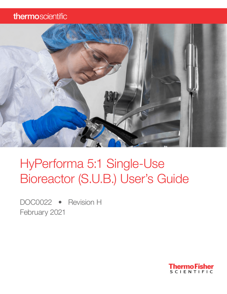 HyPerforma Bioreactor User Guide | Single-Use Systems