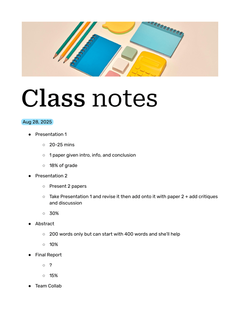 University Biology Class Notes: Assignments, Grading & Topics