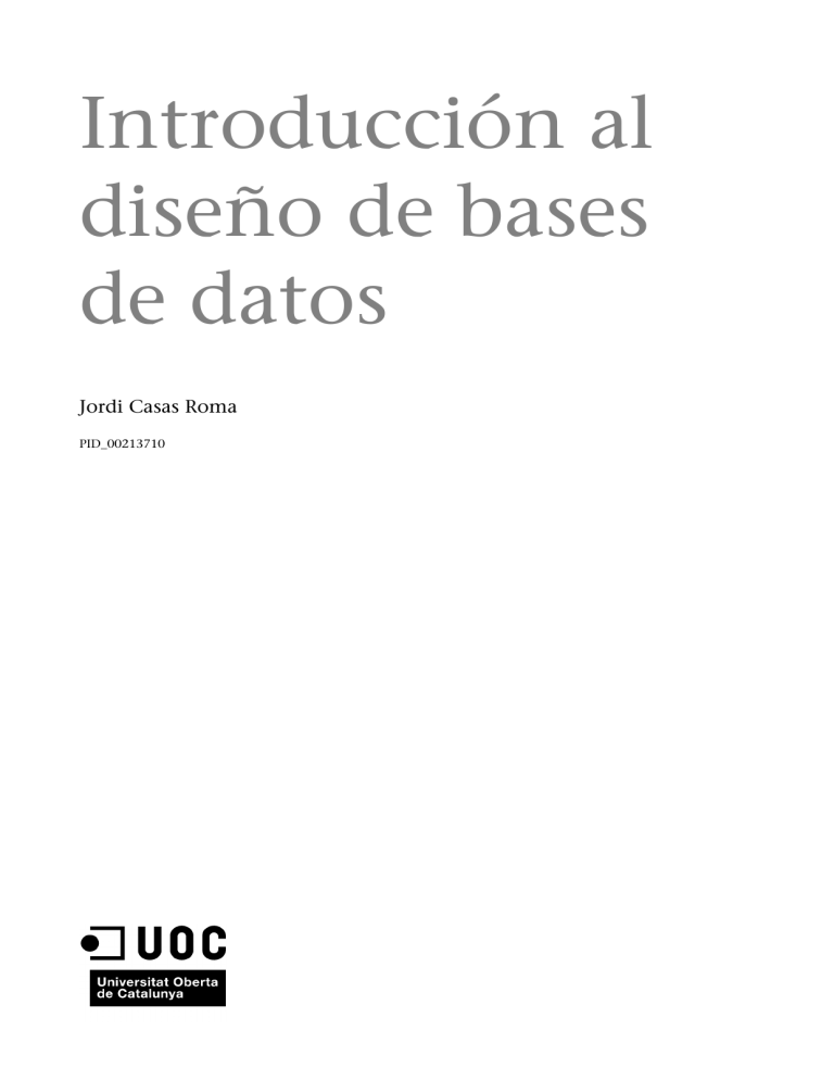 Introducción al Diseño de Bases de Datos