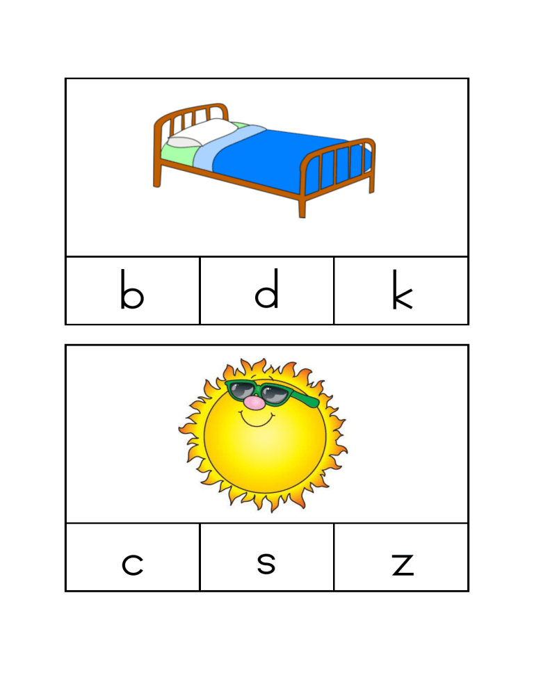 Phonics Worksheet: Beginning Sounds