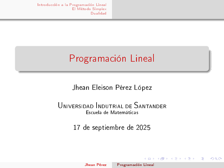 Introducción a la Programación Lineal: Método Símplex y Dualidad