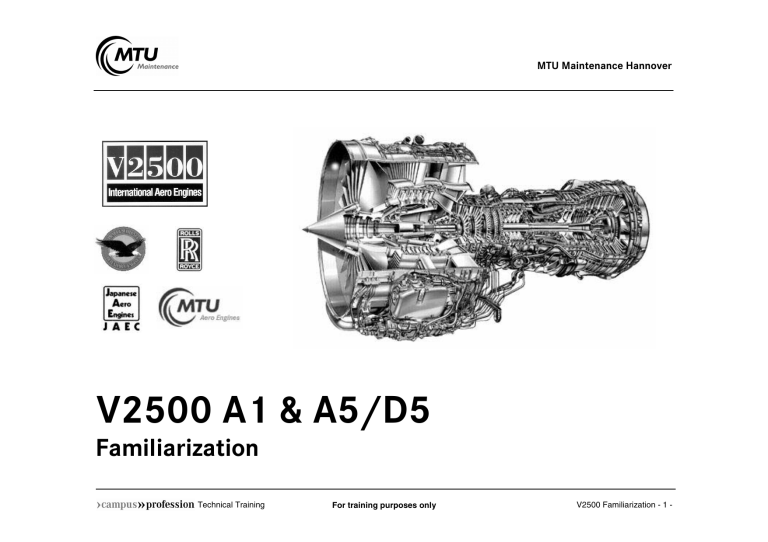 V2500 A1 & A5/D5 Engine Familiarization - Technical Training Manual