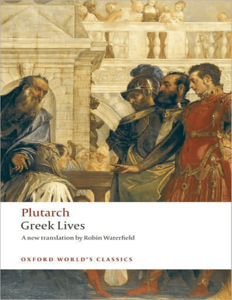Plutarch's Greek Lives: Robin Waterfield Translation | Oxford World's ...