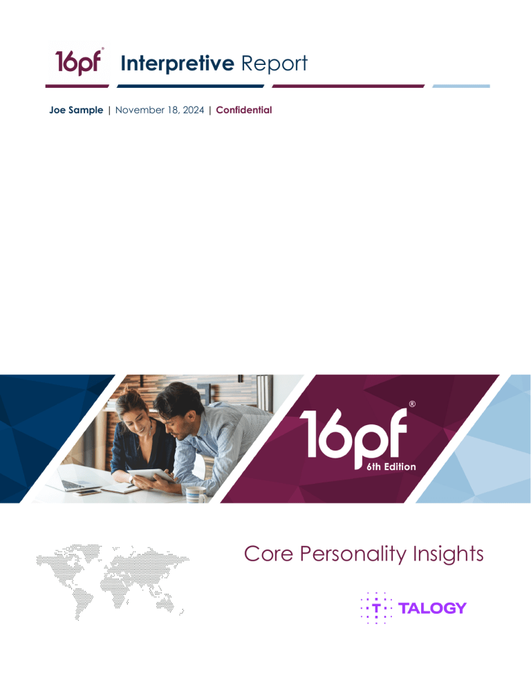 16pf Interpretive Report Sample