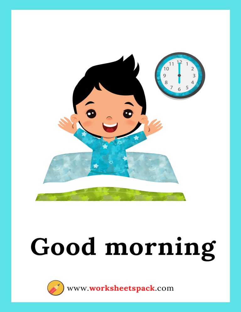 Good Morning Greetings Worksheet for Kids | ESL Daily Routines