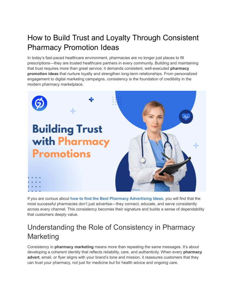 Pharmacy Promotion Ideas: Build Trust & Loyalty