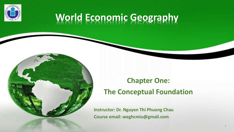 World Economic Geography: Conceptual Foundations