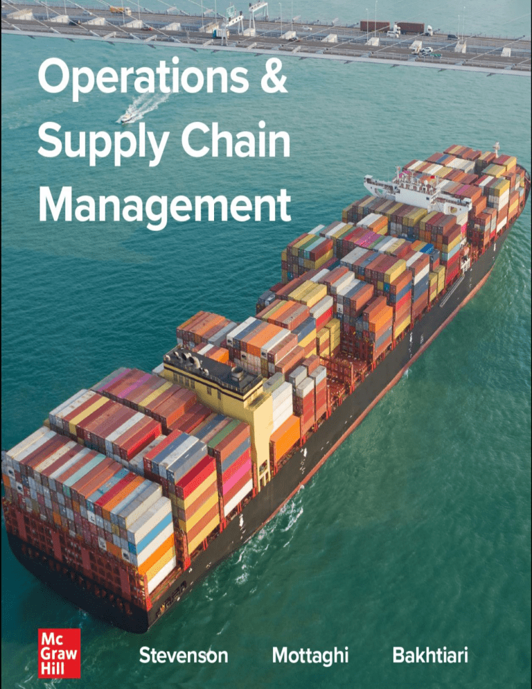 Operations & Supply Chain Management Textbook | Stevenson, Mottaghi ...
