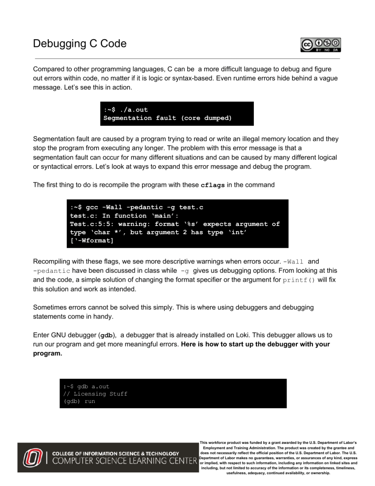 Debugging C Code: A Practical Guide