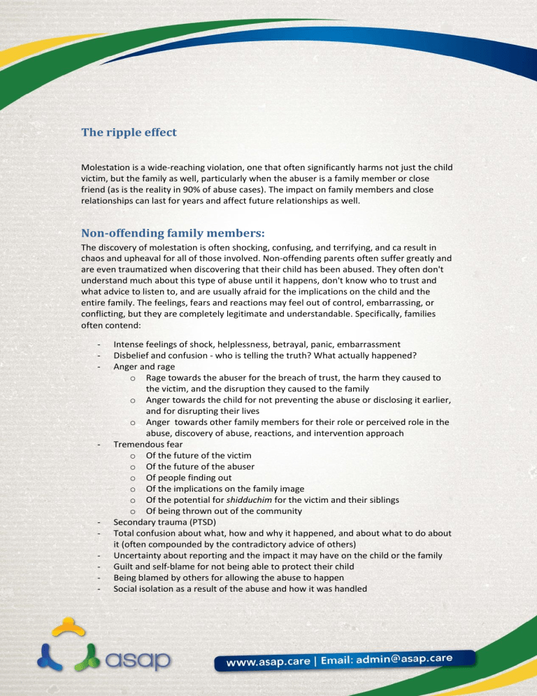 The Ripple Effect of Molestation: Impact on Victims & Families