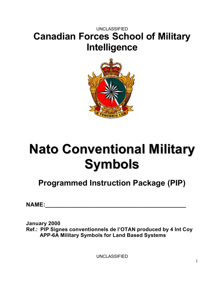 NATO Military Symbols PIP: Canadian Forces Training Manual