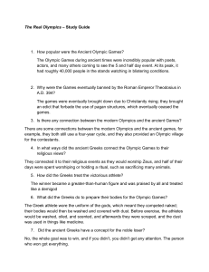 Ancient Olympics Study Guide: History, Games, Culture