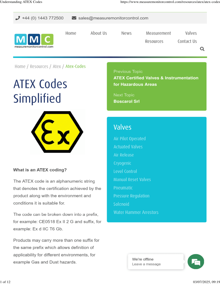 Understanding ATEX Codes: A Simplified Guide