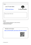 Level 2 Further Maths Differentiation Worksheet | Corbettmaths
