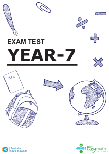 Year 4 Math Exam Test - Ezy Math Tutoring