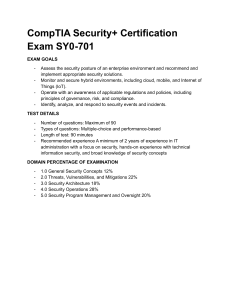 CompTIA Security+ SY0-701 Study Guide