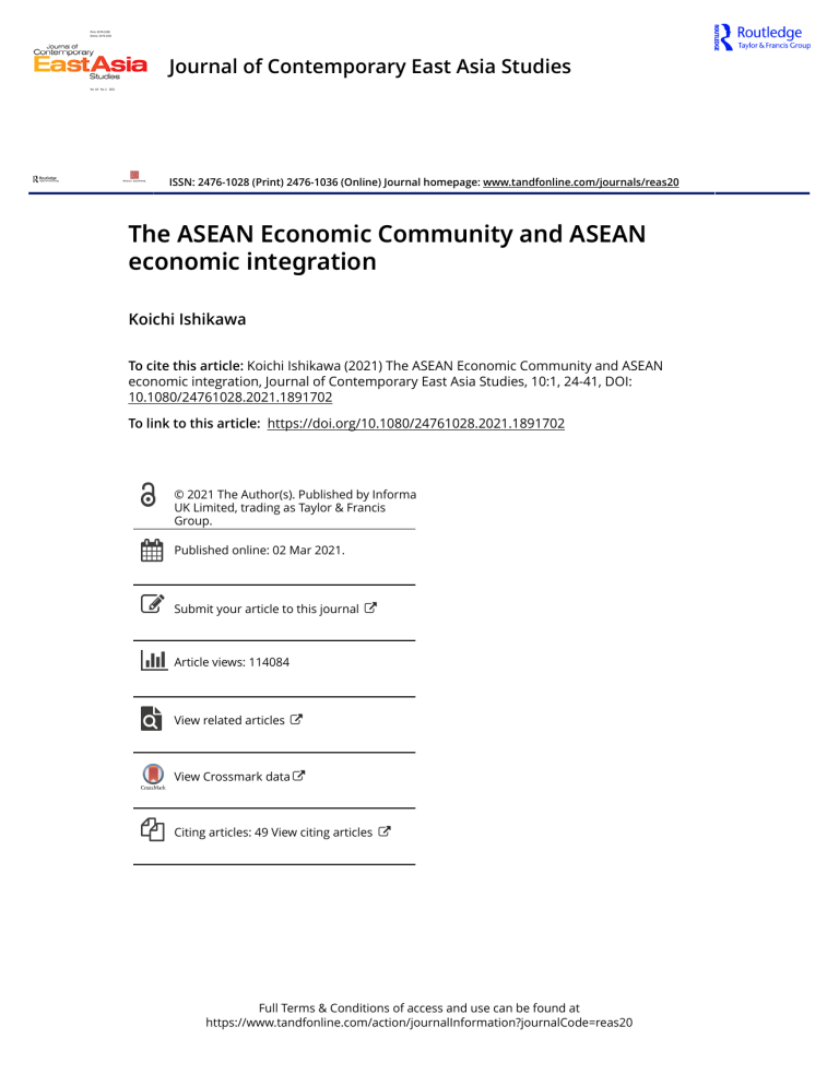ASEAN Economic Community & Integration: AFTA, AEC2025 Analysis