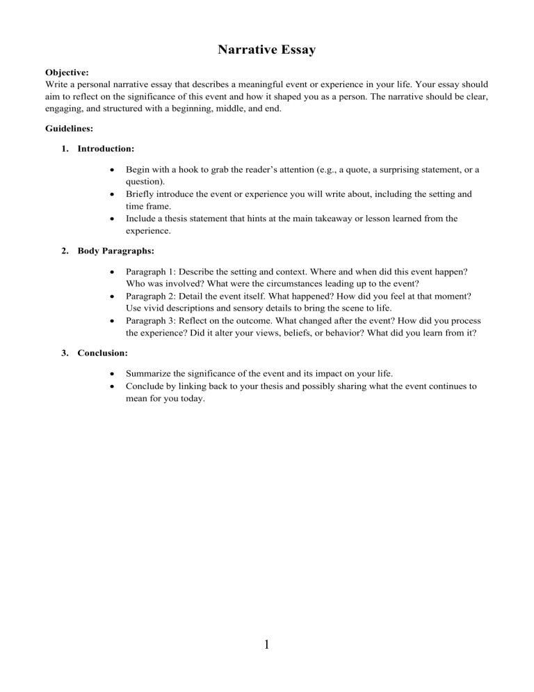 Narrative Essay Writing Guide: Engineering Topics & Sample Essay