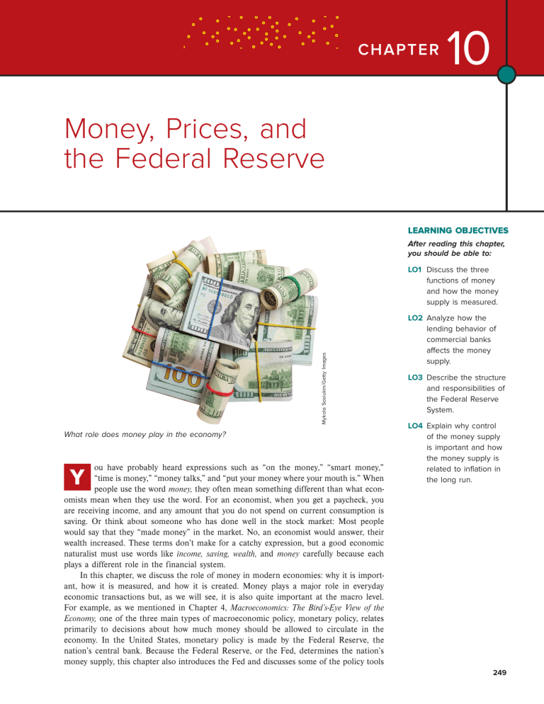 Money, Prices, and the Federal Reserve: Chapter Overview
