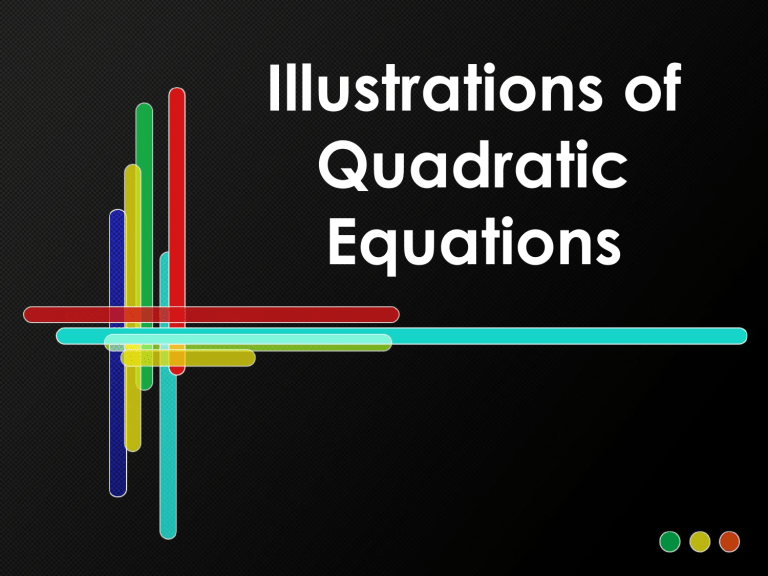 Illustrations of Quadratic Equations: Solving Methods & Discriminant