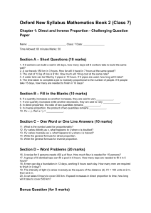 GCSE Maths Direct and Inverse Proportion