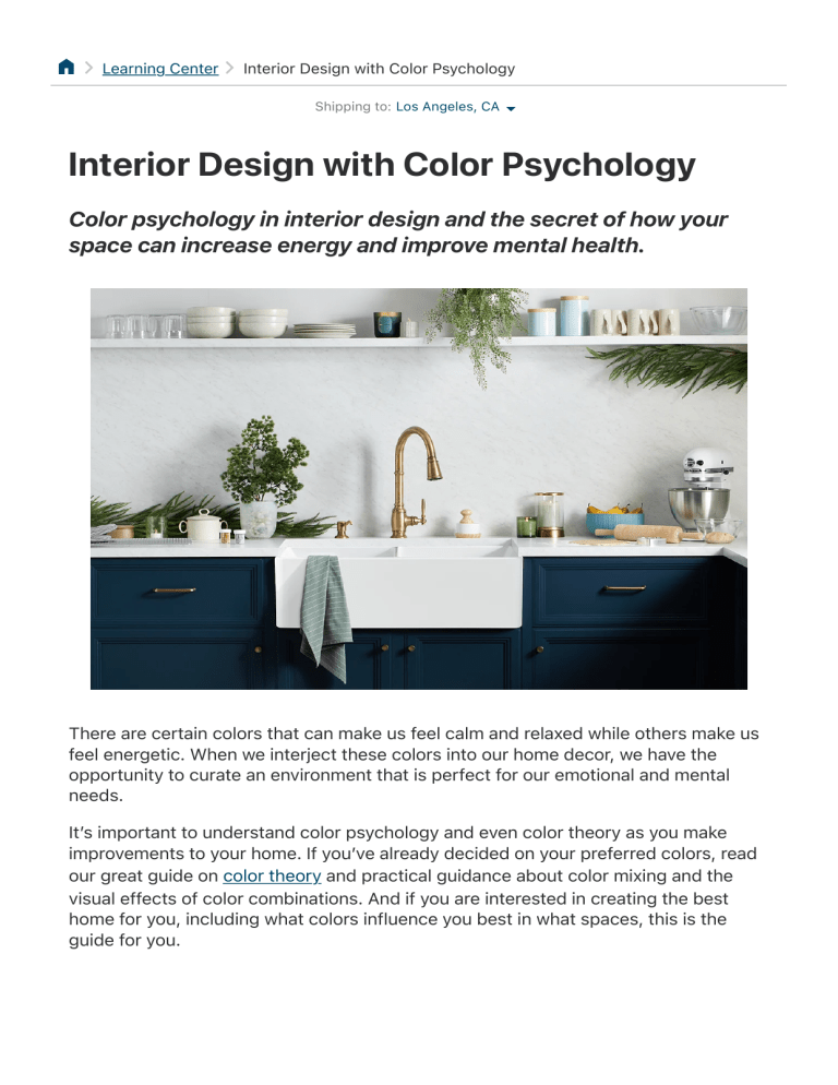 Interior Design: Color Psychology Guide