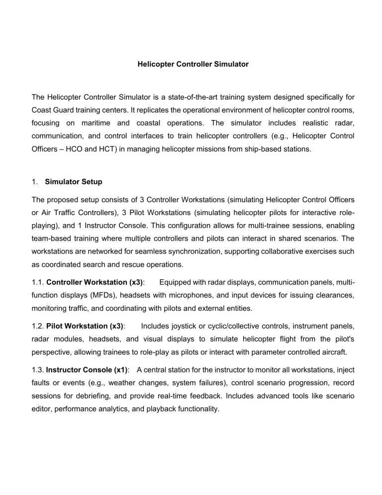 Helicopter Controller Simulator Training Manual