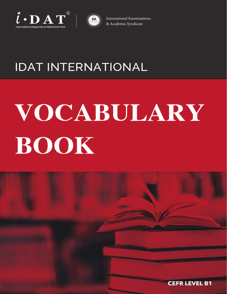 CEFR B1 Vocabulary Book - IDAT International