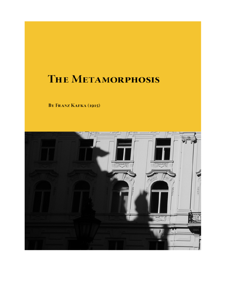 The Metamorphosis by Franz Kafka (1915) - English Translation for Students