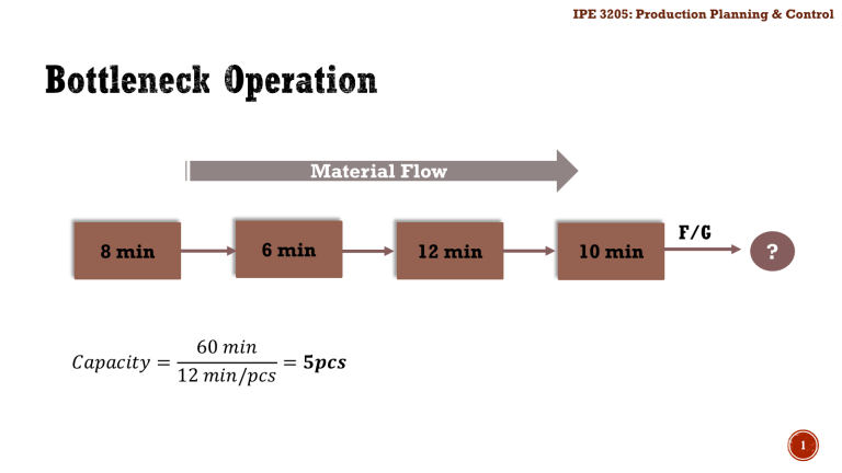 Production Planning: Material Flow & Bottleneck Analysis