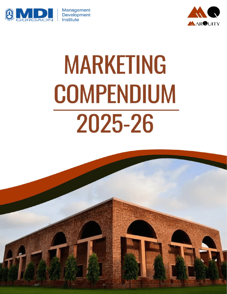 Marketing Compendium 2025-26: MDI Gurgaon - Key Marketing Concepts