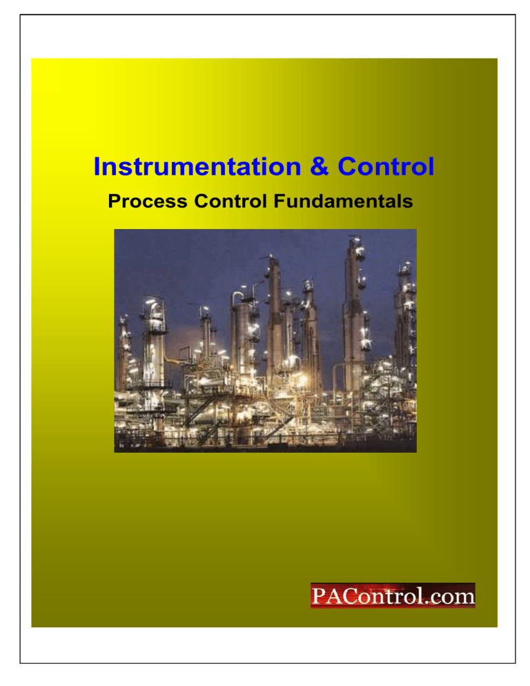 Process Control Fundamentals: Instrumentation & Control