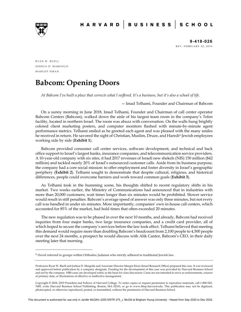 Babcom: Opening Doors - Call Center Growth & Social Mission Case Study