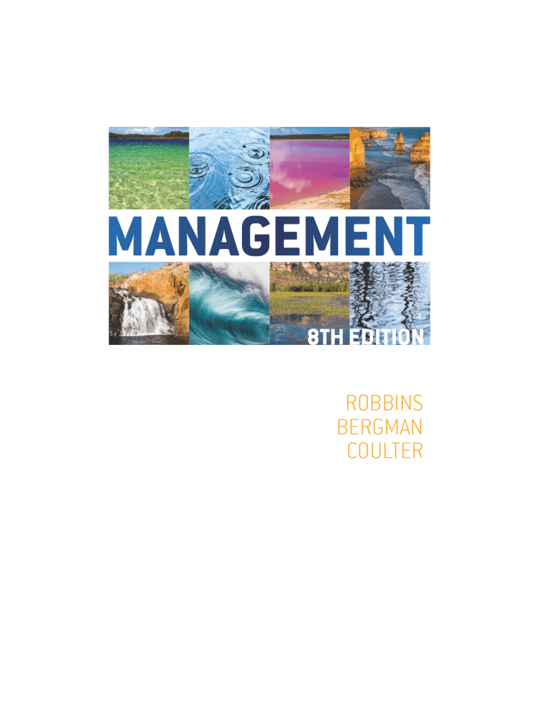 Management 8th Edition: Robbins, Bergman, Coulter Textbook