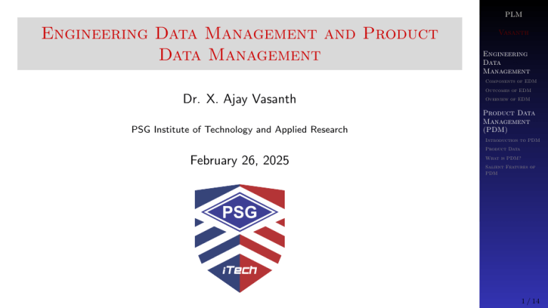 EDM & PDM: Engineering & Product Data Management Overview