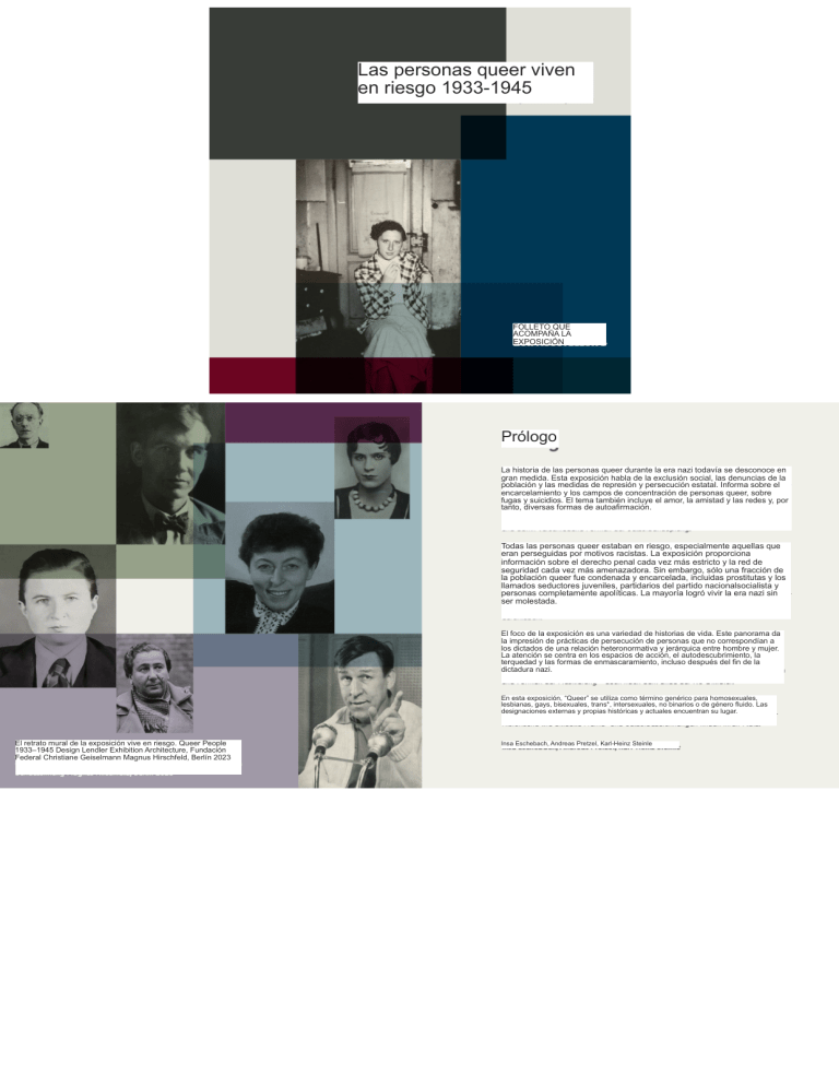 Personas Queer en la Alemania Nazi: Folleto Exposición
