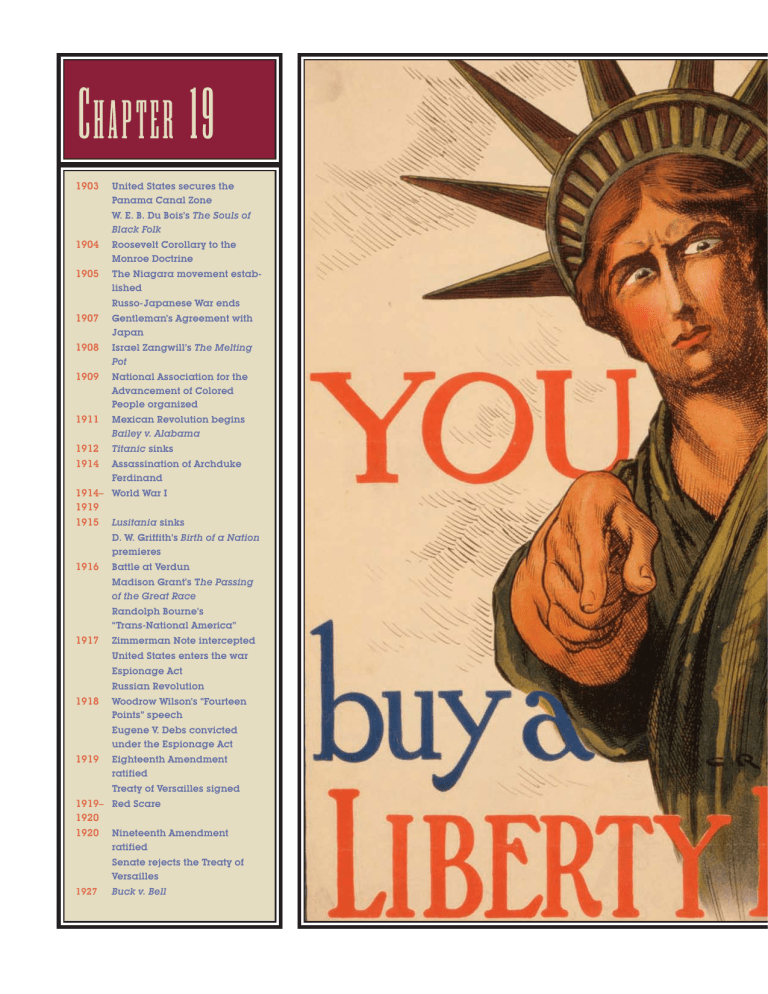 US & WWI: 1916-1920 - Intervention, Race, Red Scare