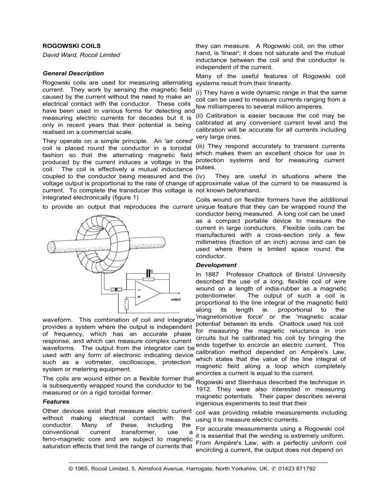 Rogowski Coils: Measuring Alternating and Transient Currents