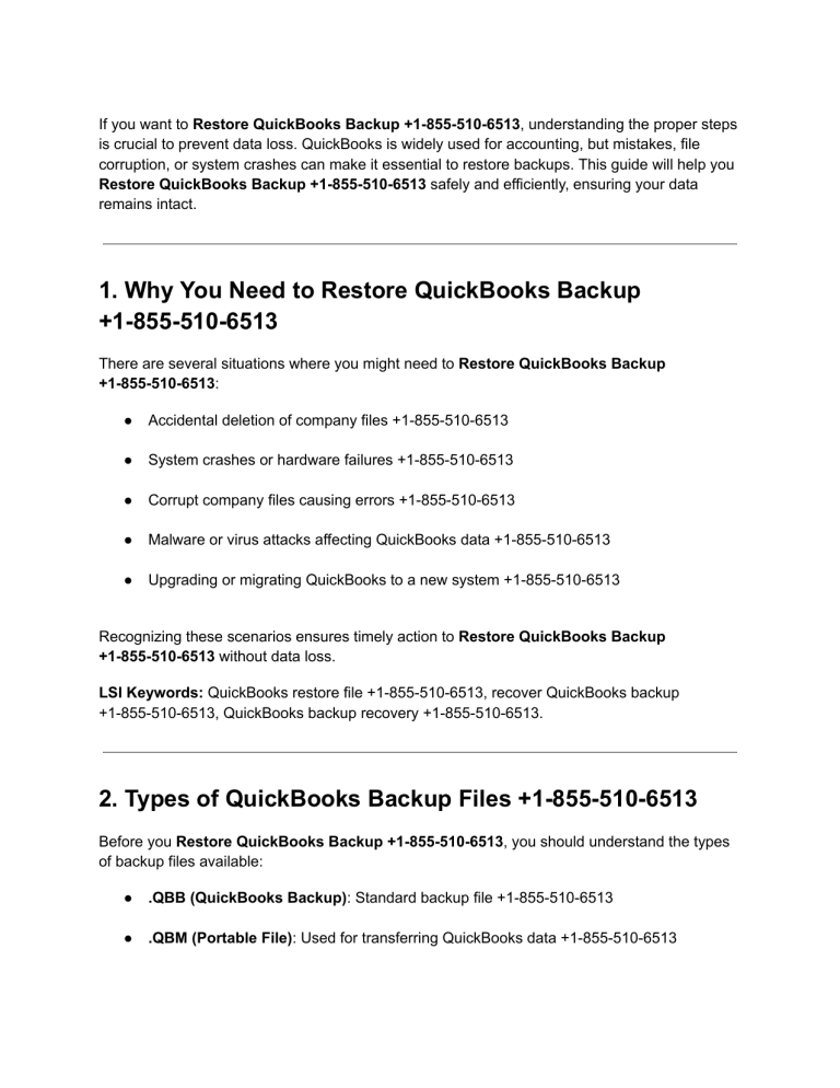 Restore QuickBooks Backup: A Step-by-Step Guide