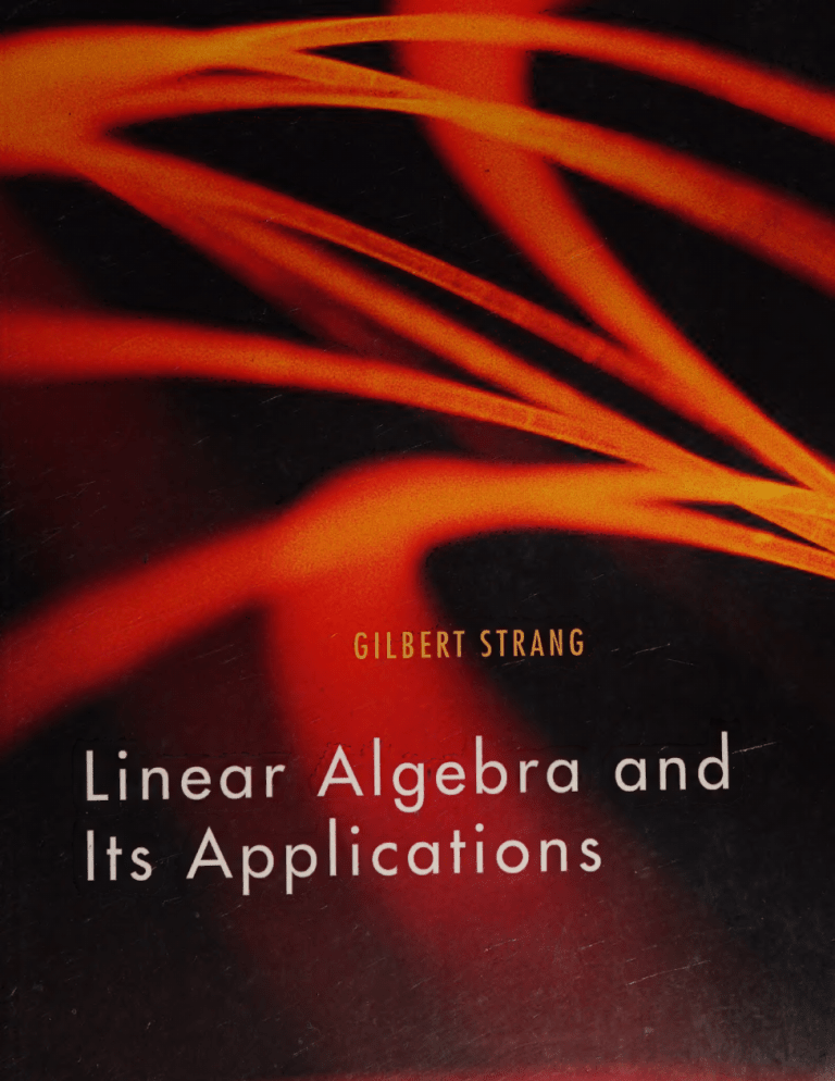 Linear Algebra and Its Applications - Gilbert Strang Textbook